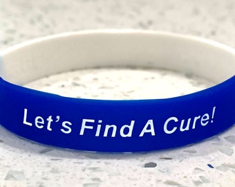 ALS Awareness Silicone Wristband Bracelet Blue and White - Etsy