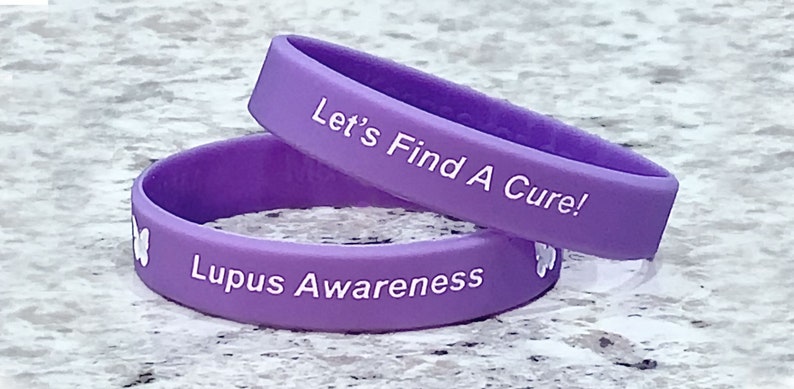 Lupus Awareness Butterfly Purple Silicone Wristband Bracelet - Etsy