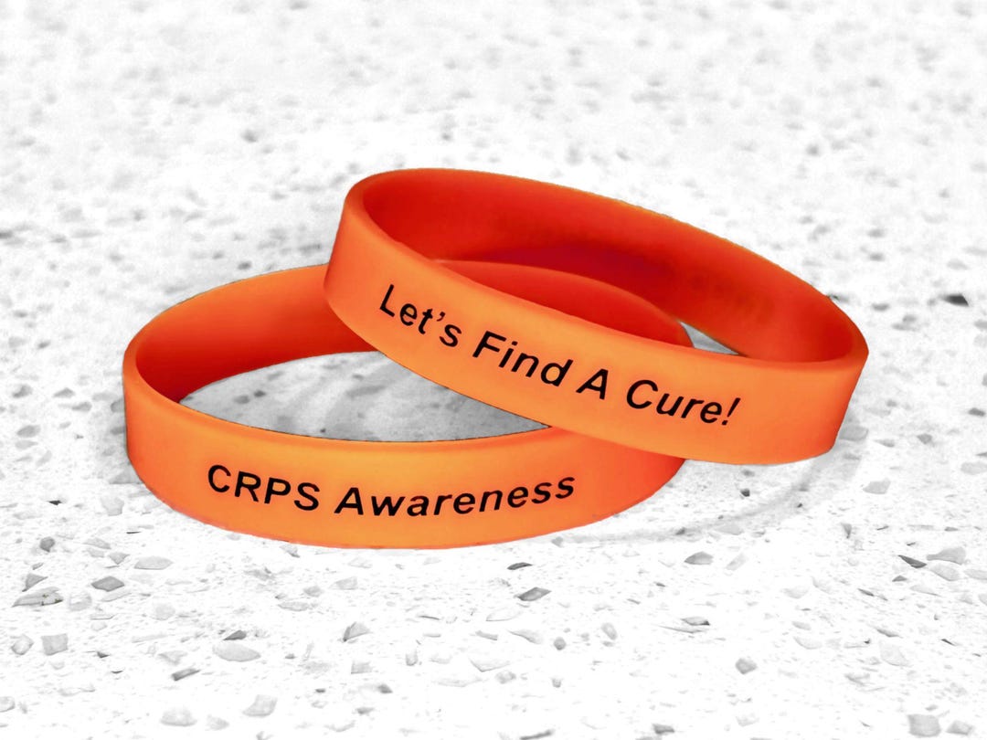CRPS Complex Regional Pain Syndrome Awareness Wristband Bracelet Orange ...