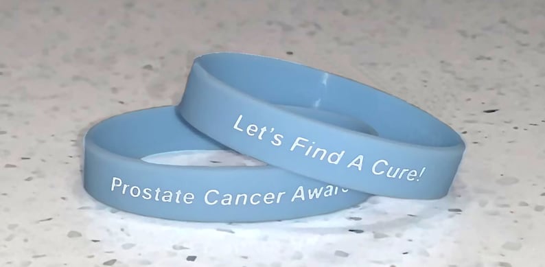Prostate Cancer Awareness Silicone Wristband Bracelet Light Blue 3 ...