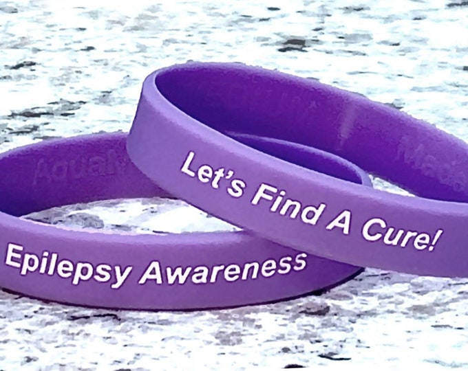 Epilepsy Awareness Purple Silicone Wristband Bracelet We Donate to the ...