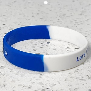 ALS Awareness Wristband Bracelet Blue White Survivor Support Gift ...