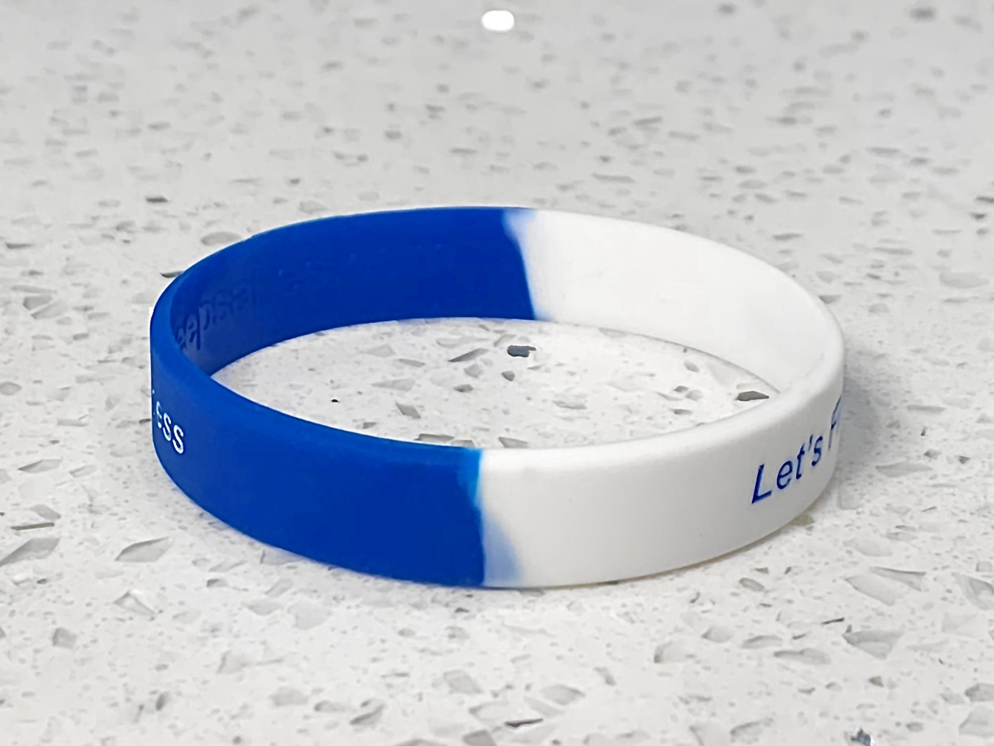 ALS Awareness Wristband Bracelet Blue White Survivor Support Gift ...