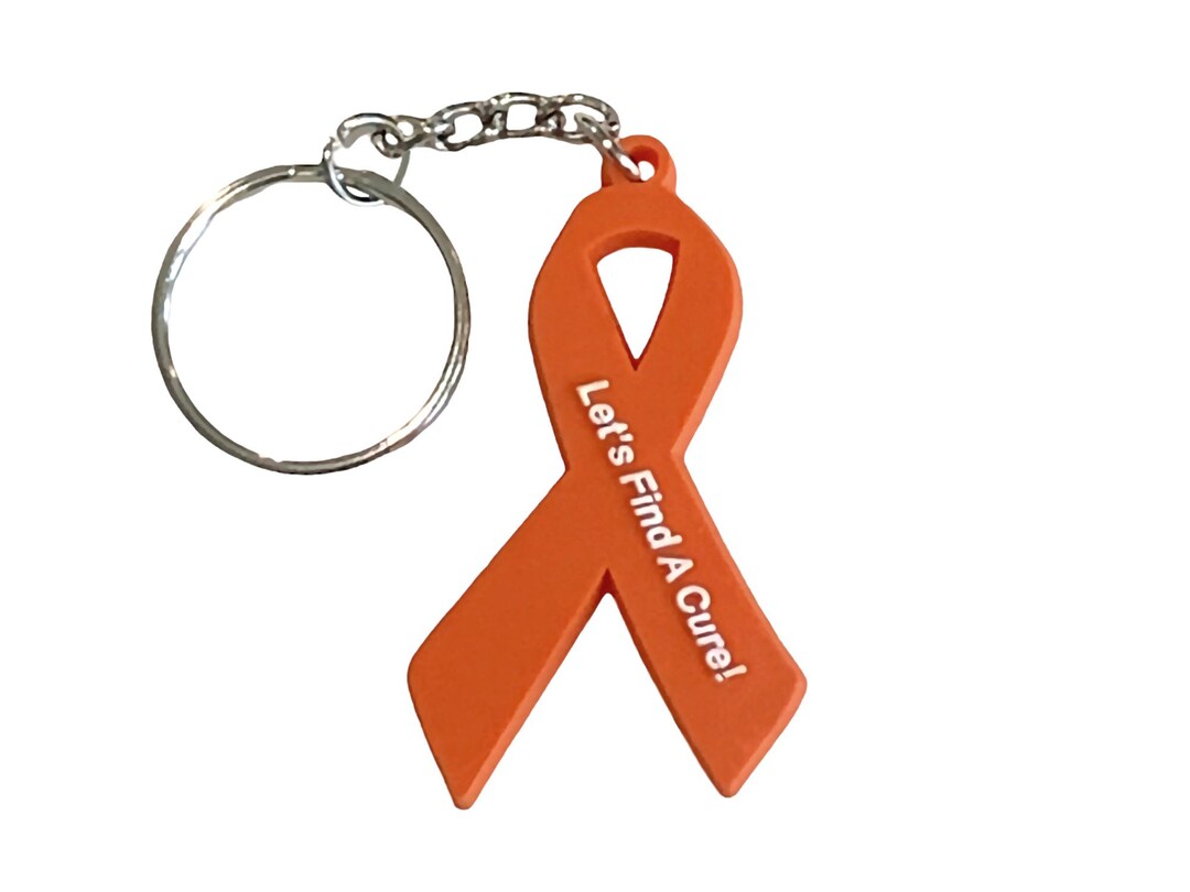 Orange Awareness Ribbon Keychain Color for Multiple Sclerosis MS ...