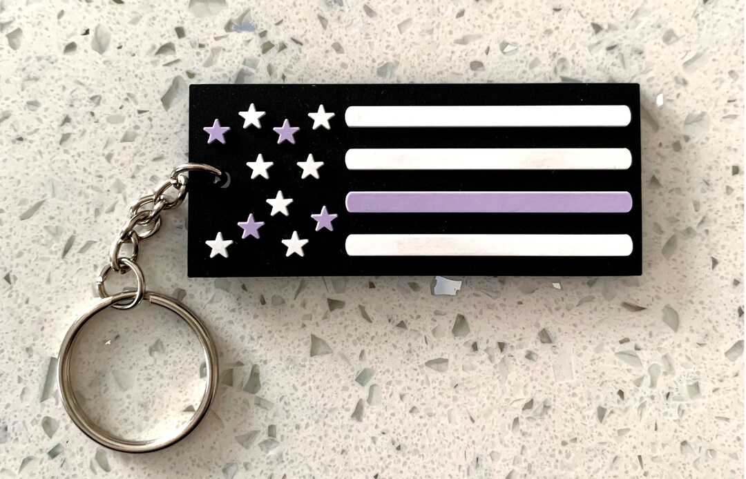 Thin Purple Line American Flag Keychain ~ Support Security ...