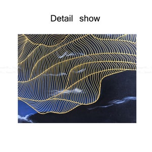 Gold Lines Abstract Painting on Canvas Wall Art Picture for | Etsy