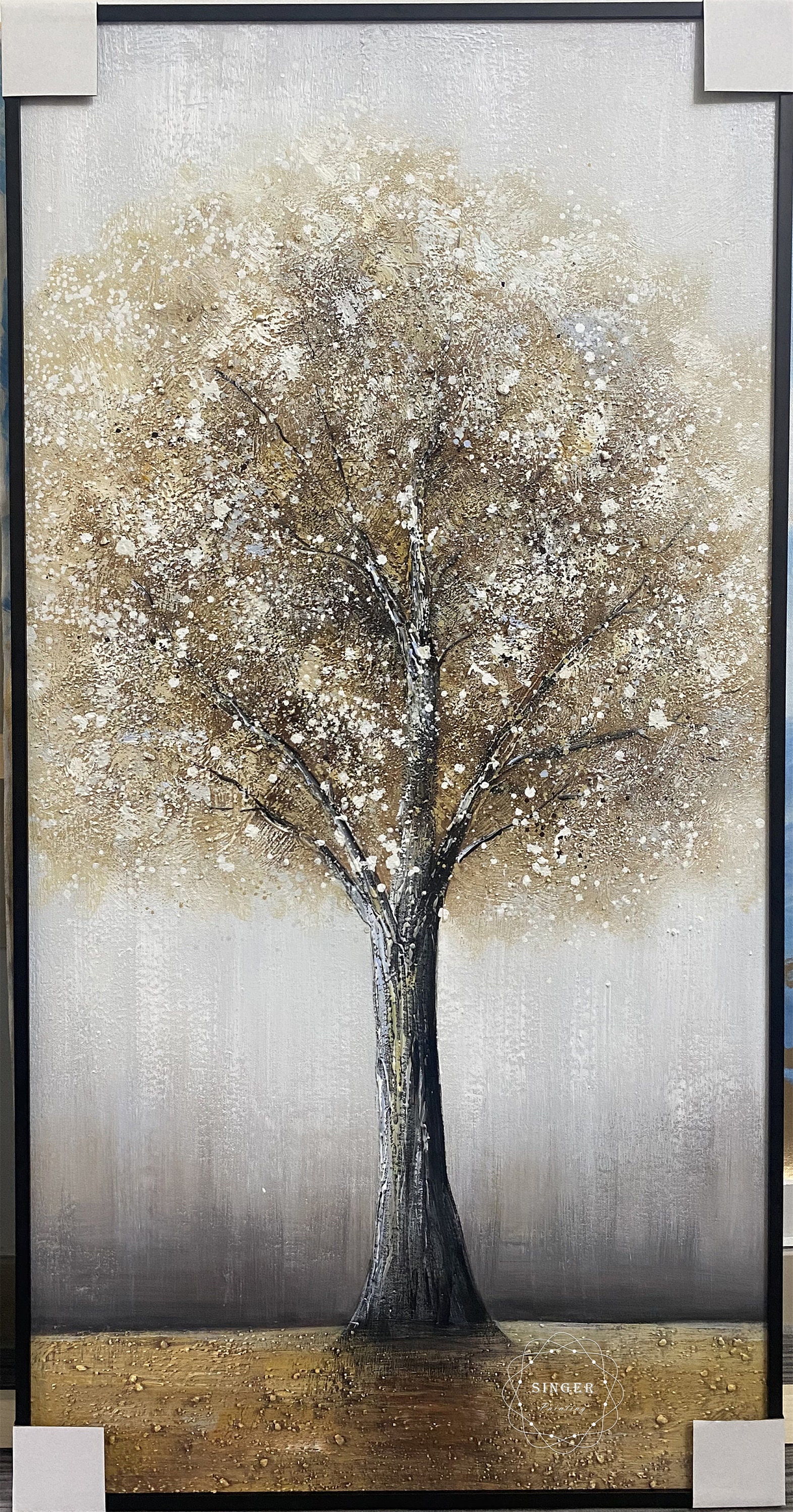 Abstract Tree Painting Canvas Wall Art Pictures for Living - Etsy