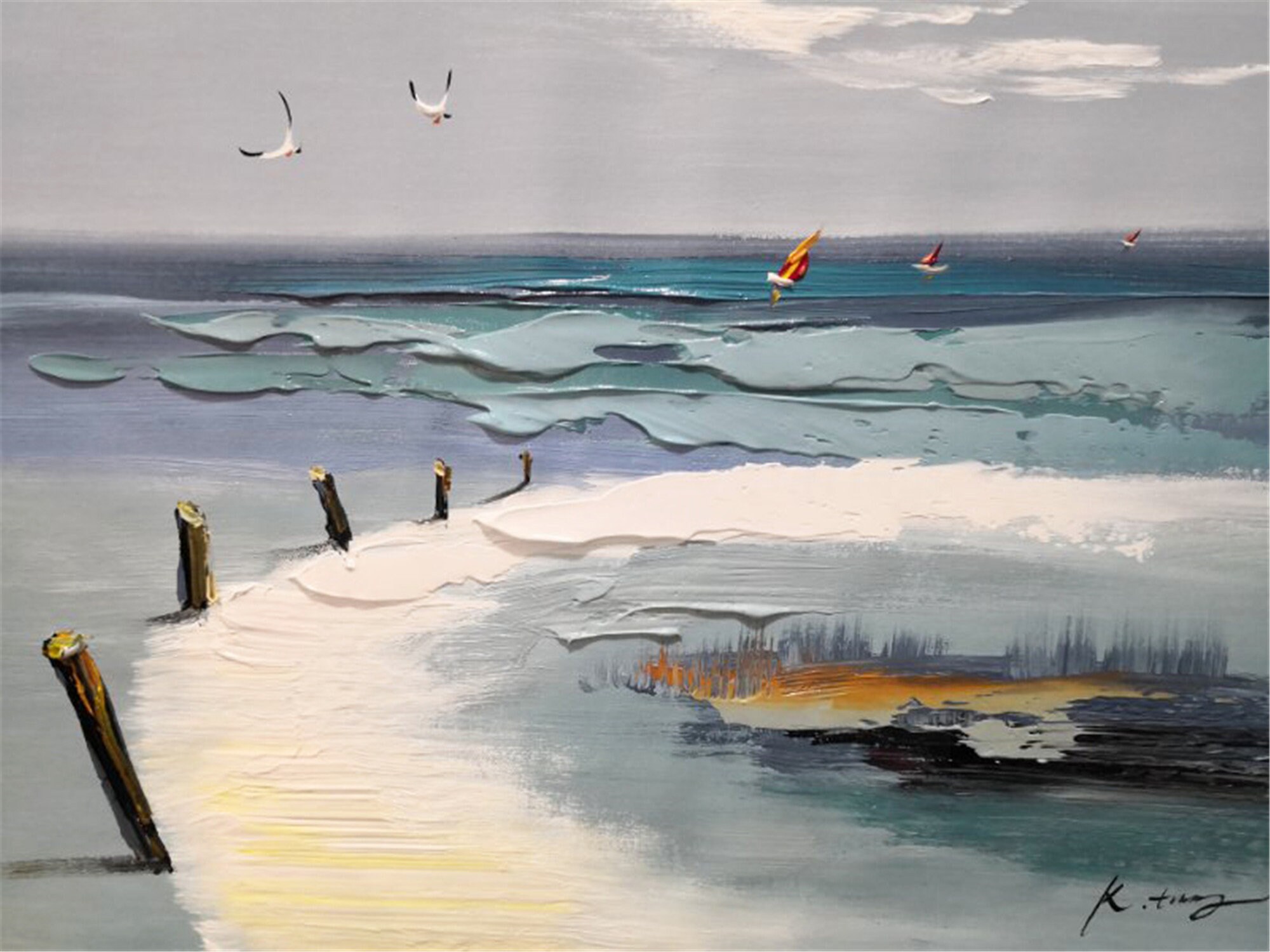 Original Abstract Painting Canvas Wall Art Pictures for Living - Etsy