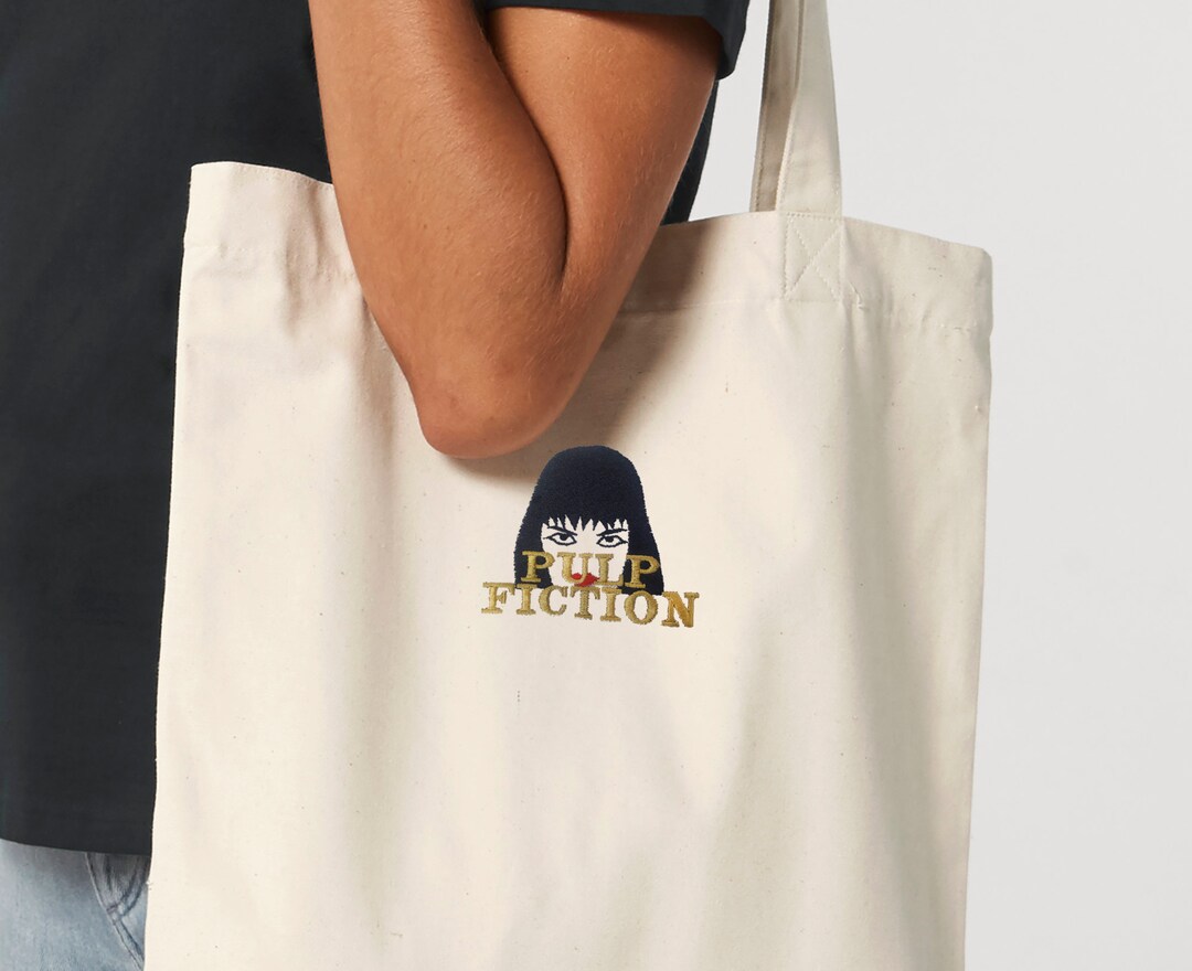 Pulp Fiction Tote Bag - Embroidered Heavy Cotton Bag - Etsy