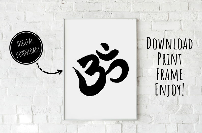 Om Symbol Printable Art - Print at Home Digital Art - Downloadable Zen ...