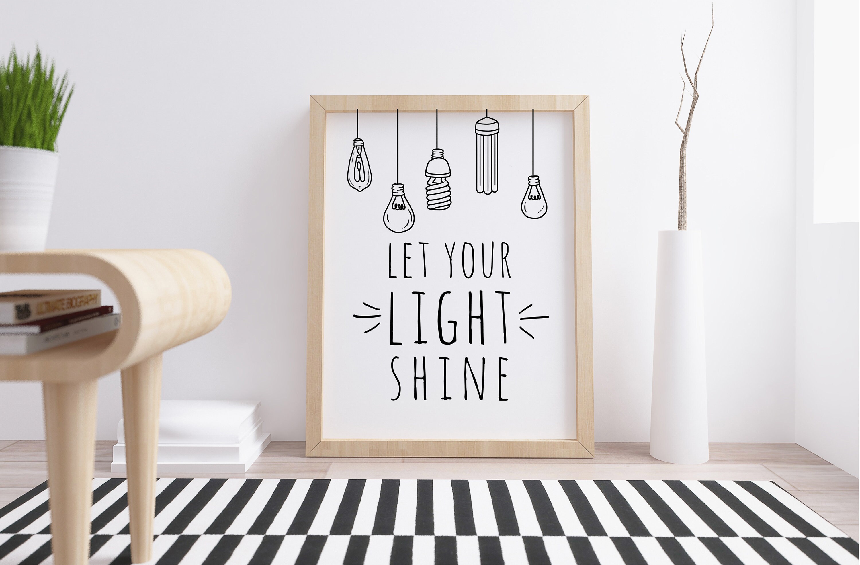 Let Your Light Shine Printable Art Motivational Poster Prints ...