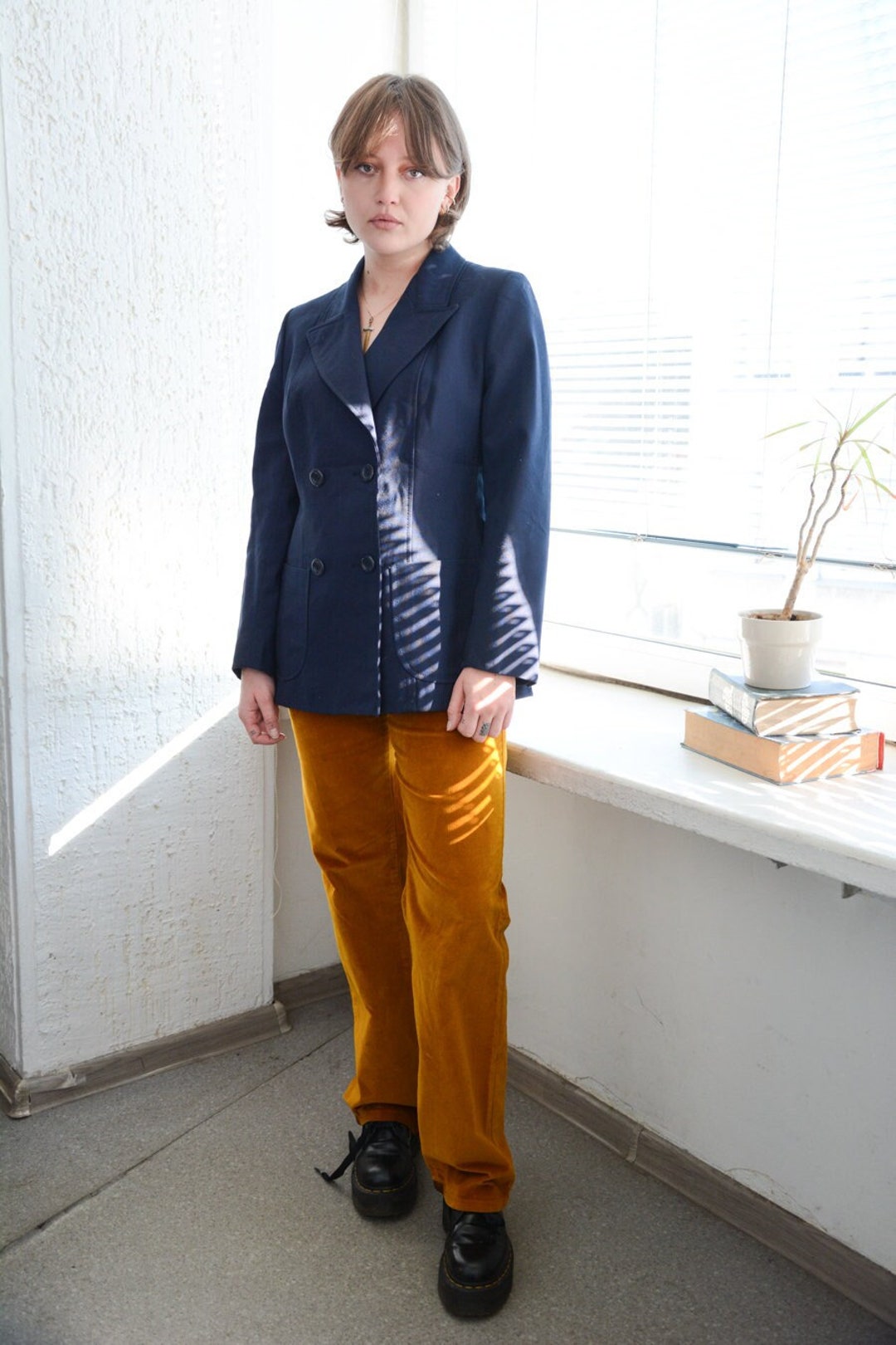 Vintage 70's Blue Double Breasted CORTEFIEL Jacket - Etsy