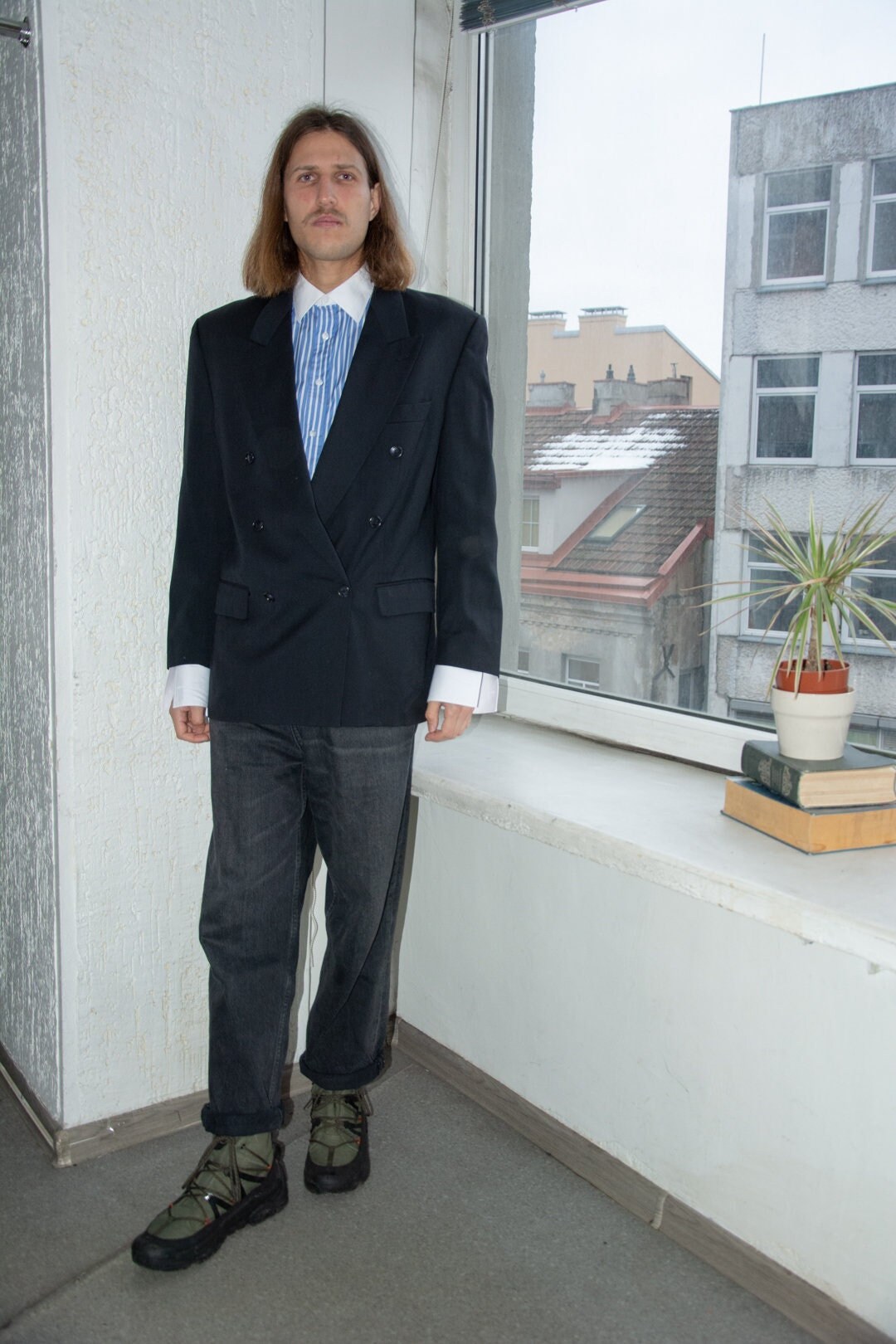 Vintage Black Double Breasted Wool MARIO BARUTTI Blazer Jacket - Etsy