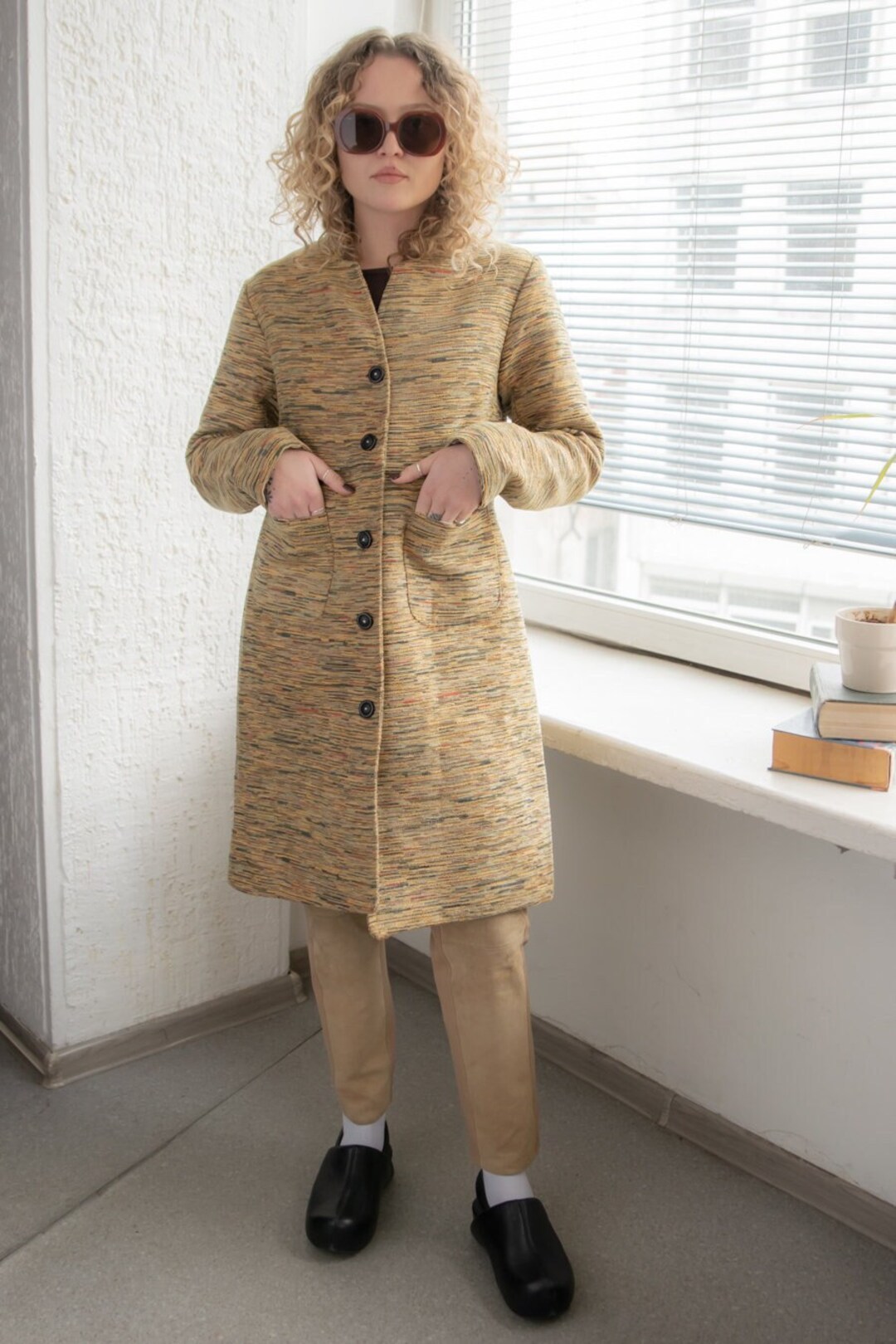 Vintage Multicolour Textured Coat - Etsy