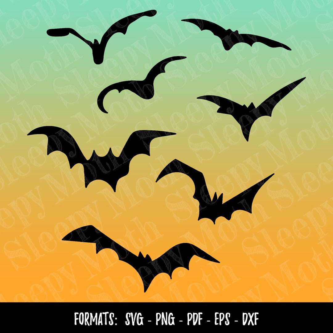 Halloween Bats, SVG File, Cricut, Silhouette, Svg Design, Animal Svg ...