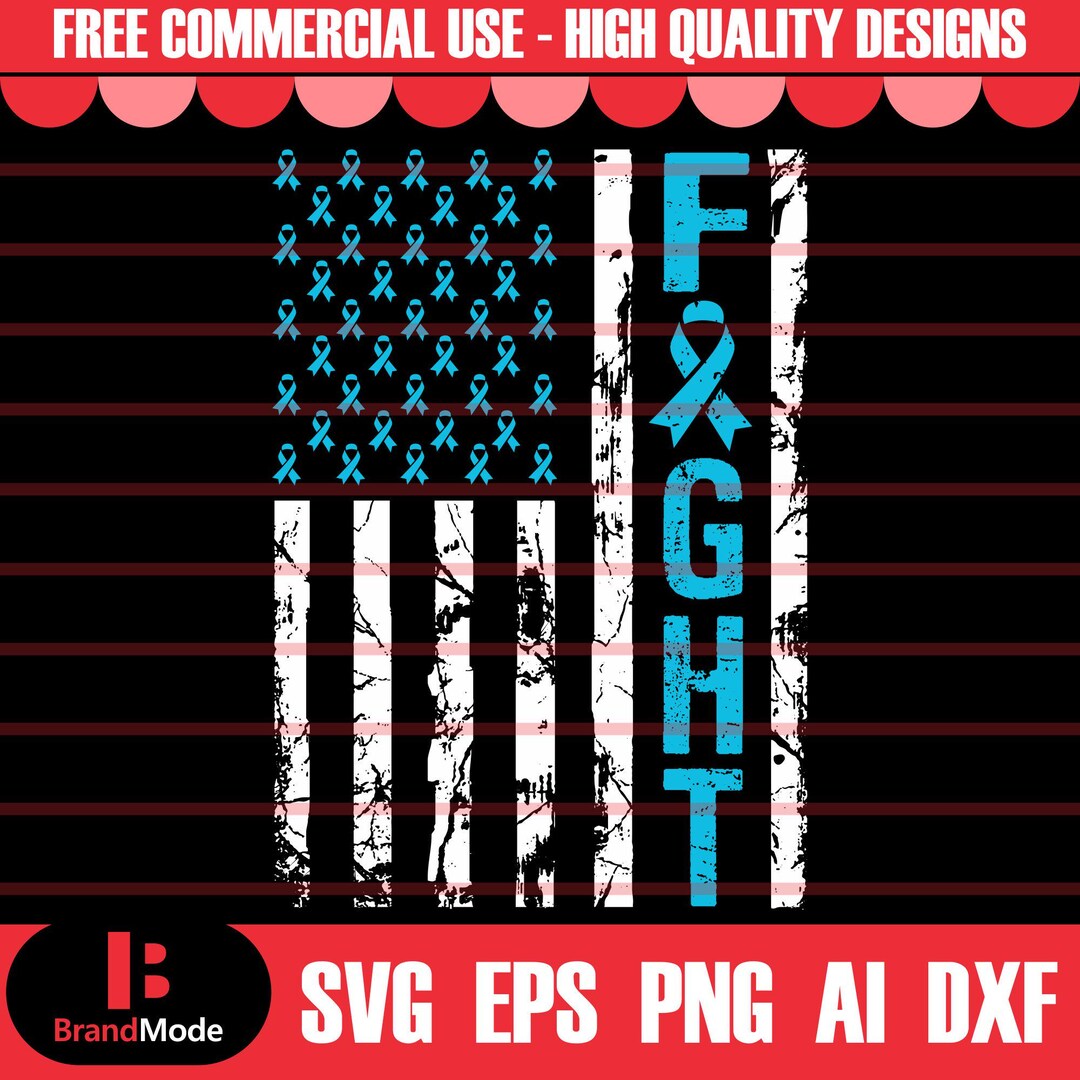 Prostate Cancer Fight USA Flag Svg, Cancer Ribbon Svg, Prostate Cancer ...