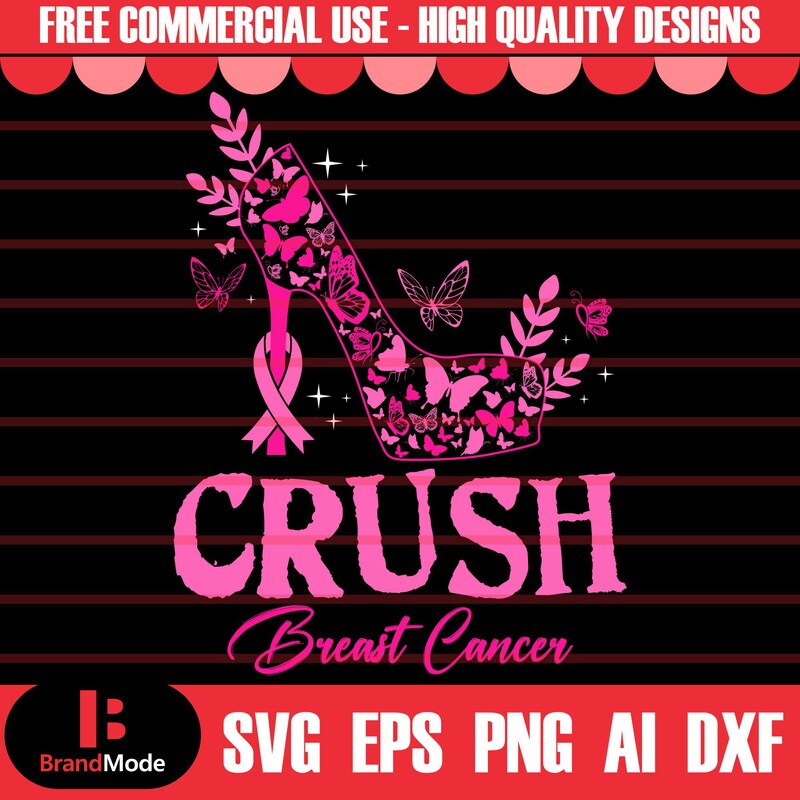 Crush Cancer Svg - Etsy