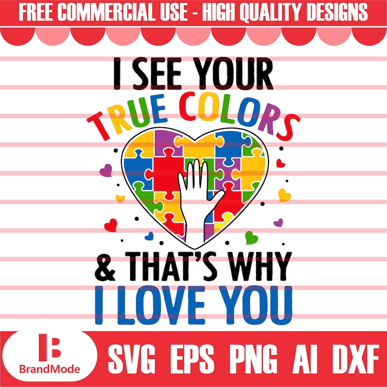 I See Your True Colors Svg Autism Svg Autism Awareness Svg - Etsy