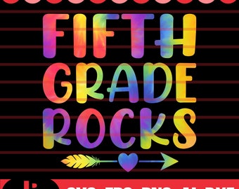 5th Grade Rocks Svg - Etsy