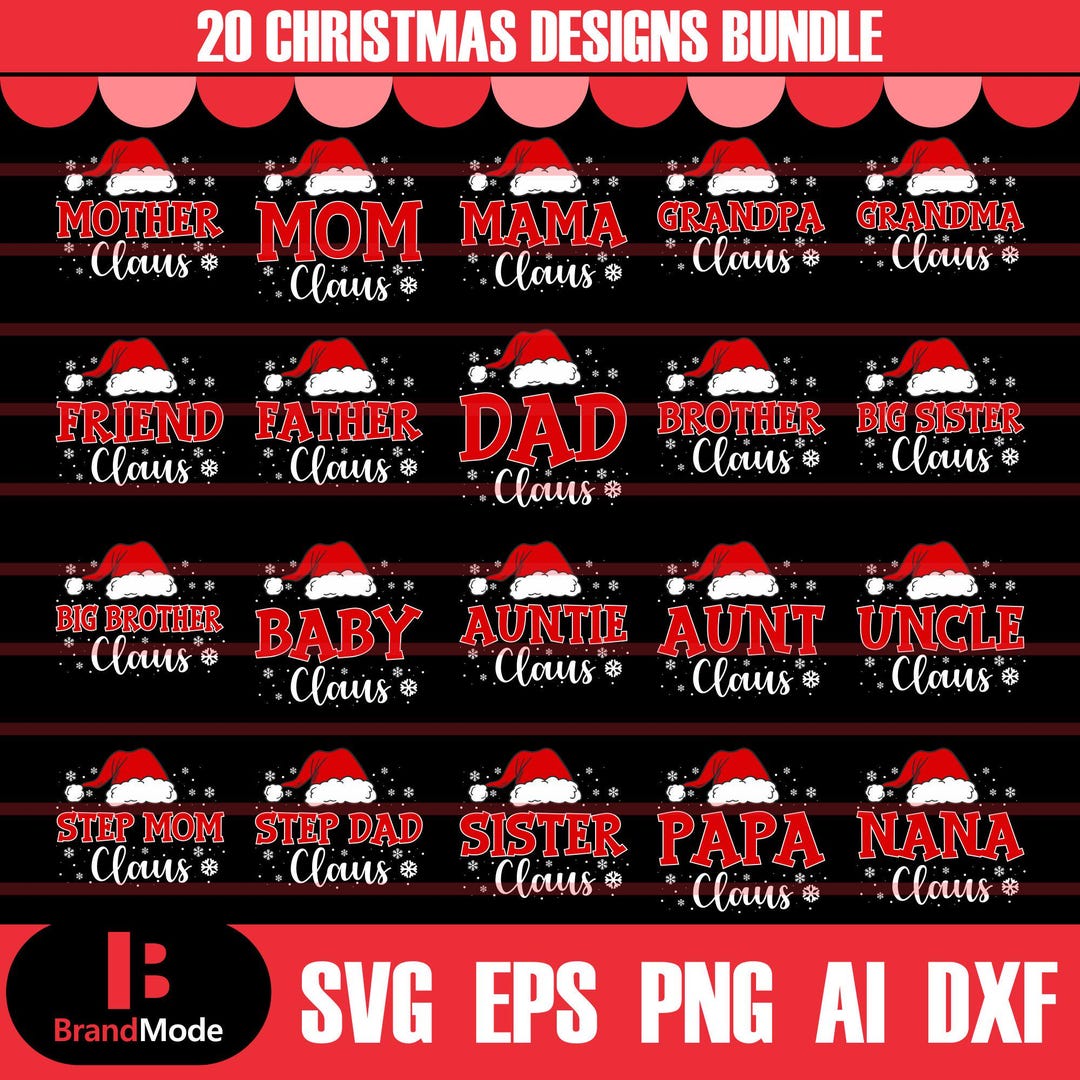 Claus Family, Christmas Svg, Matching Christmas Family, Christmas ...