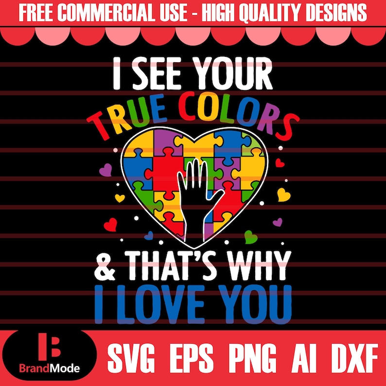 I See Your True Colors Svg Autism Svg Autism Awareness Svg - Etsy