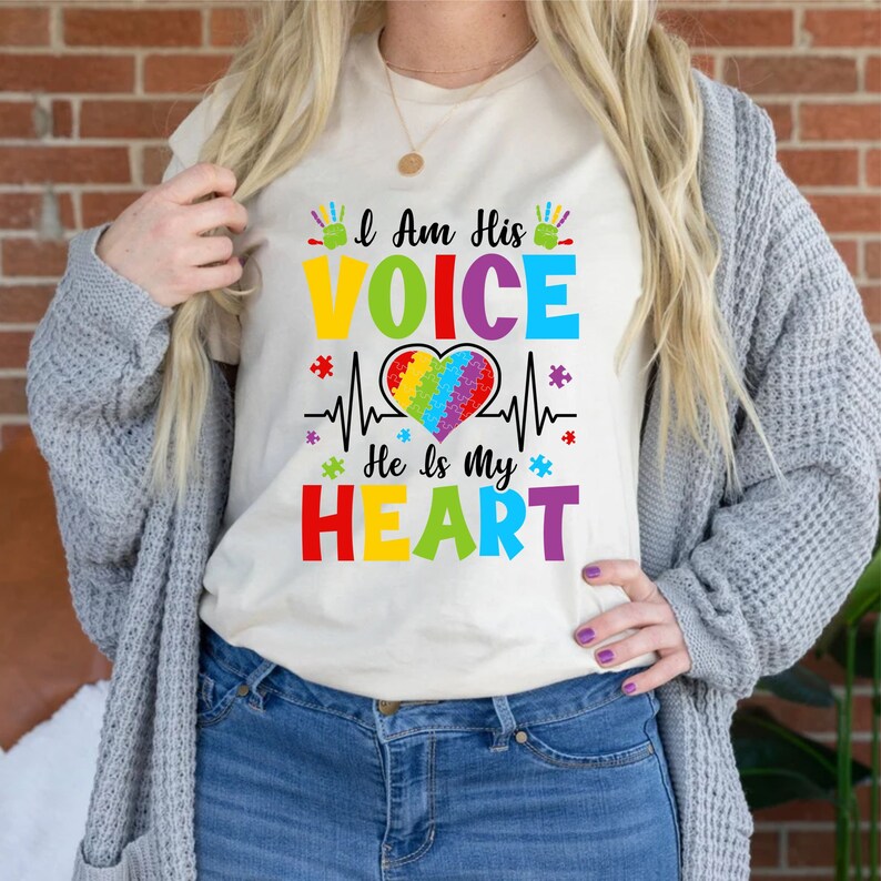 Autism Svg, Autism Png, I Am His Voice He is My Heart Svg, Autism ...