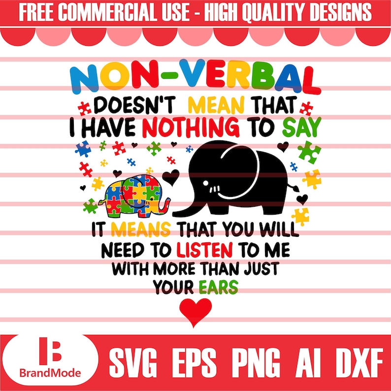 Non-verbal Doesn't Mean That Svg, Autism Quote Svg, Autism Svg, Autism ...