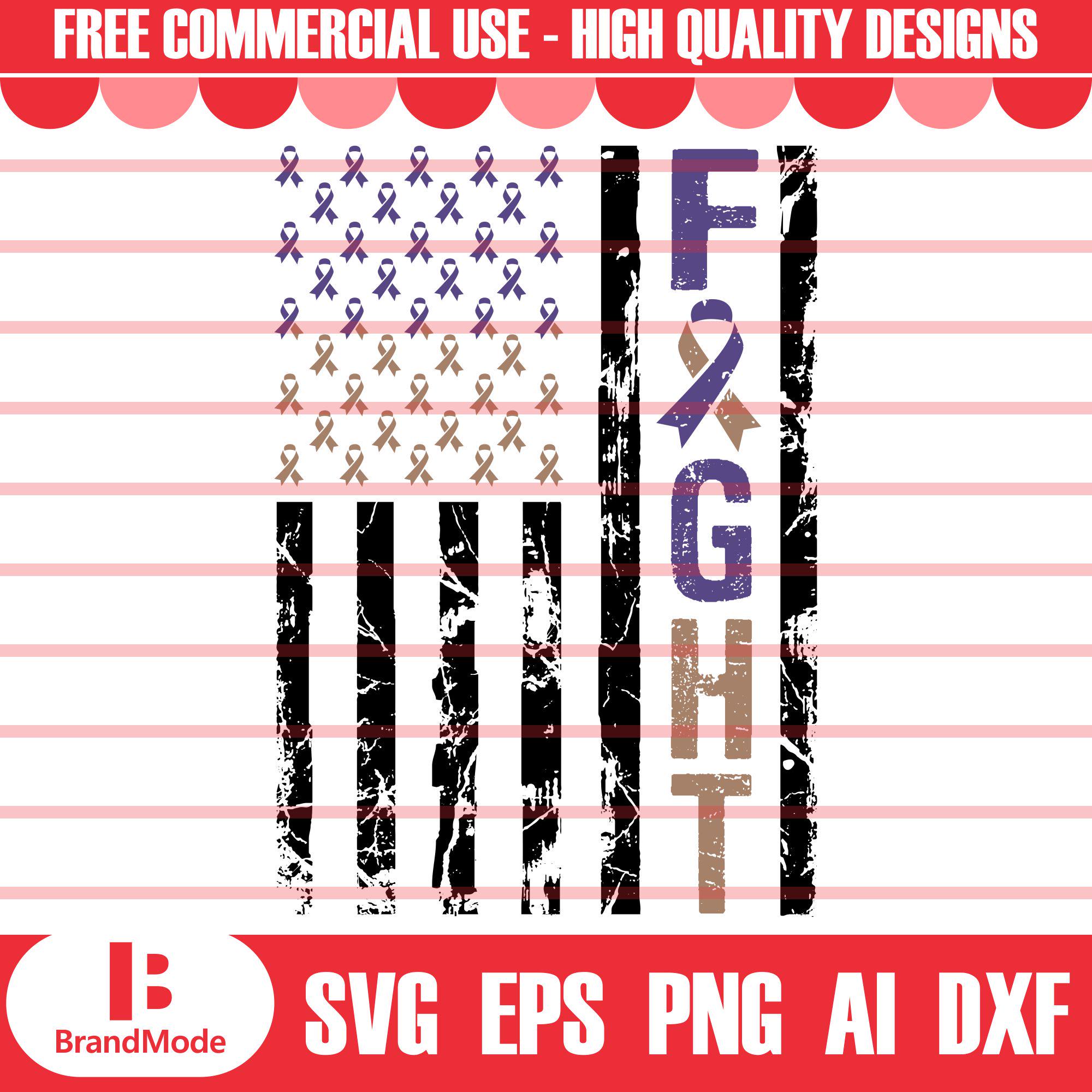 Bladder Cancer Fight USA Flag Svg, Cancer Ribbon Svg, Bladder Cancer ...