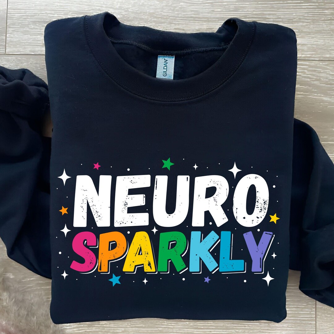 Retro Neuro Sparkly Autism Spectrum ADHD Svg, Autistic Spectrum ...