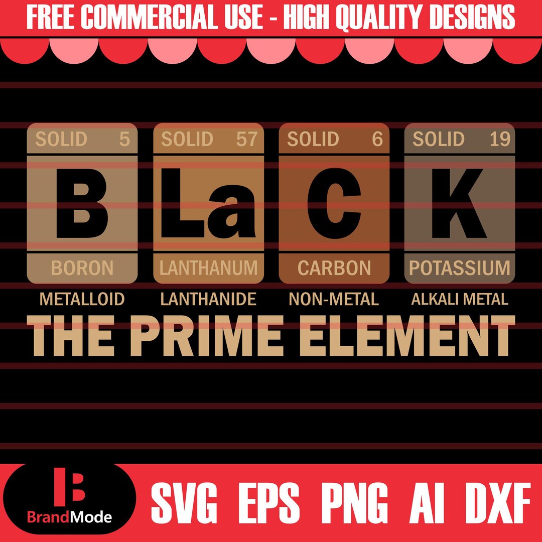 Black History Svg, Black Periodic Table Svg, the Prime Element Svg ...