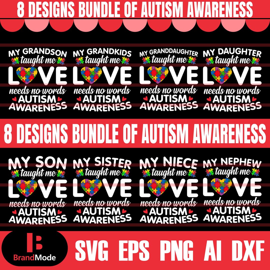 Autism Svg Bundle, Autism Png, Autism Quote Svg, Au-some Svg, Autism ...