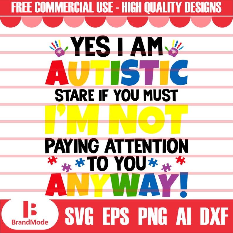 Yes I Am Autistic Svg Autism Svg Autism Awareness Svg - Etsy