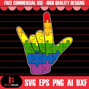 Autism Svg, Autism Png, ASL Love Sign Language Svg, Autism Awareness ...