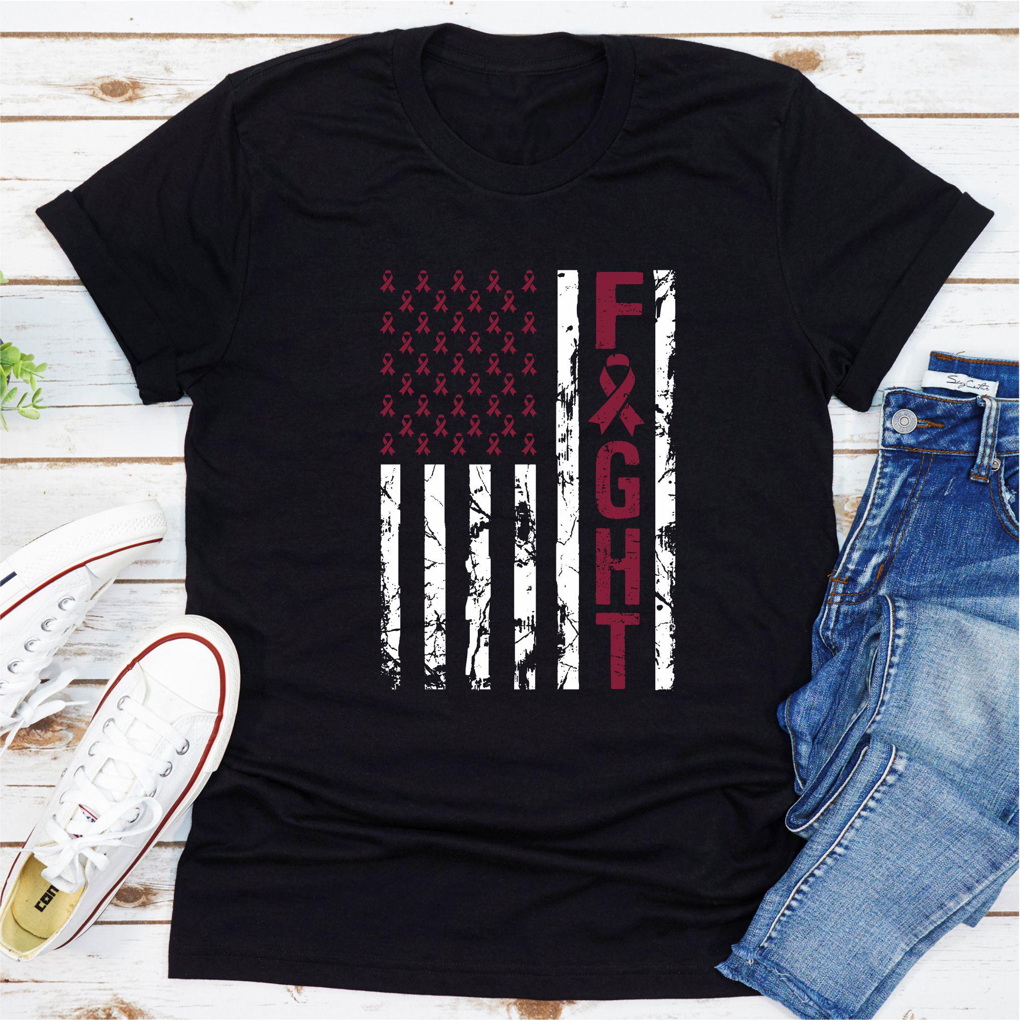 Oral Cancer Fight USA Flag Svg, Cancer Ribbon Svg, Oral Cancer ...