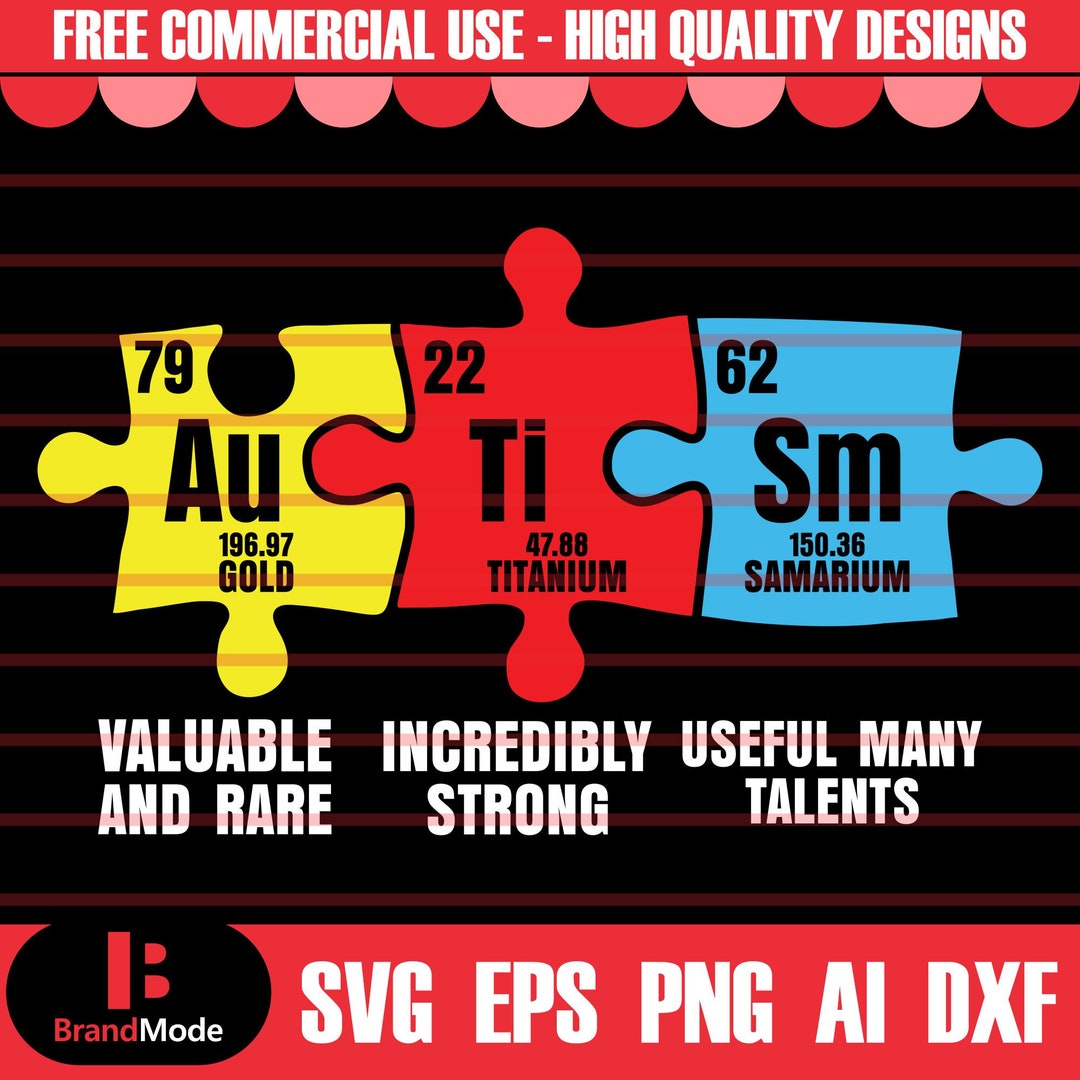 Autism Puzzle Chemical Element Autism Awareness Svg, Puzzle Piece Svg ...