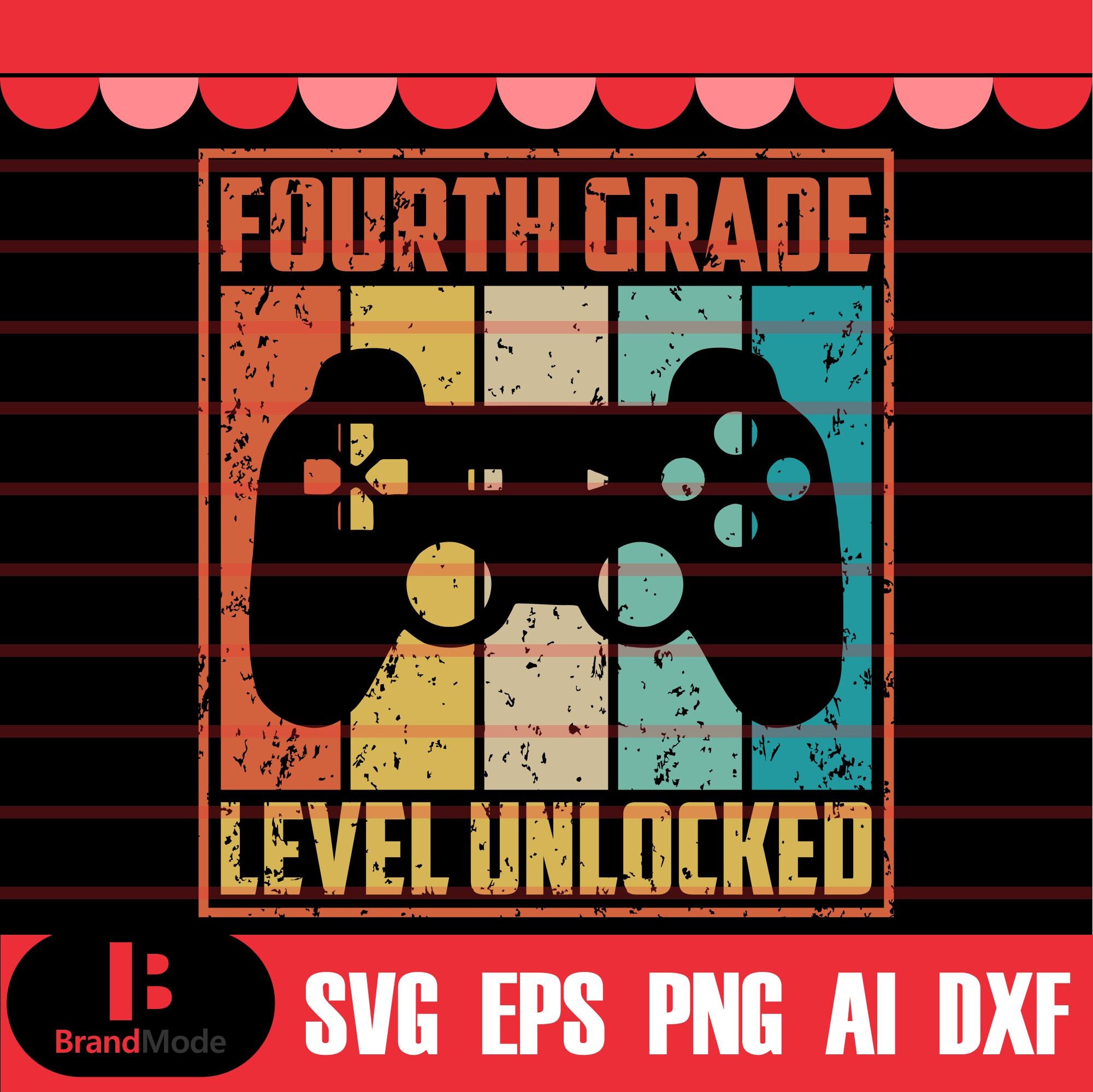 Fourth Grade Level Unlocked Svg Fourth Grade Svg 4th Grade - Etsy