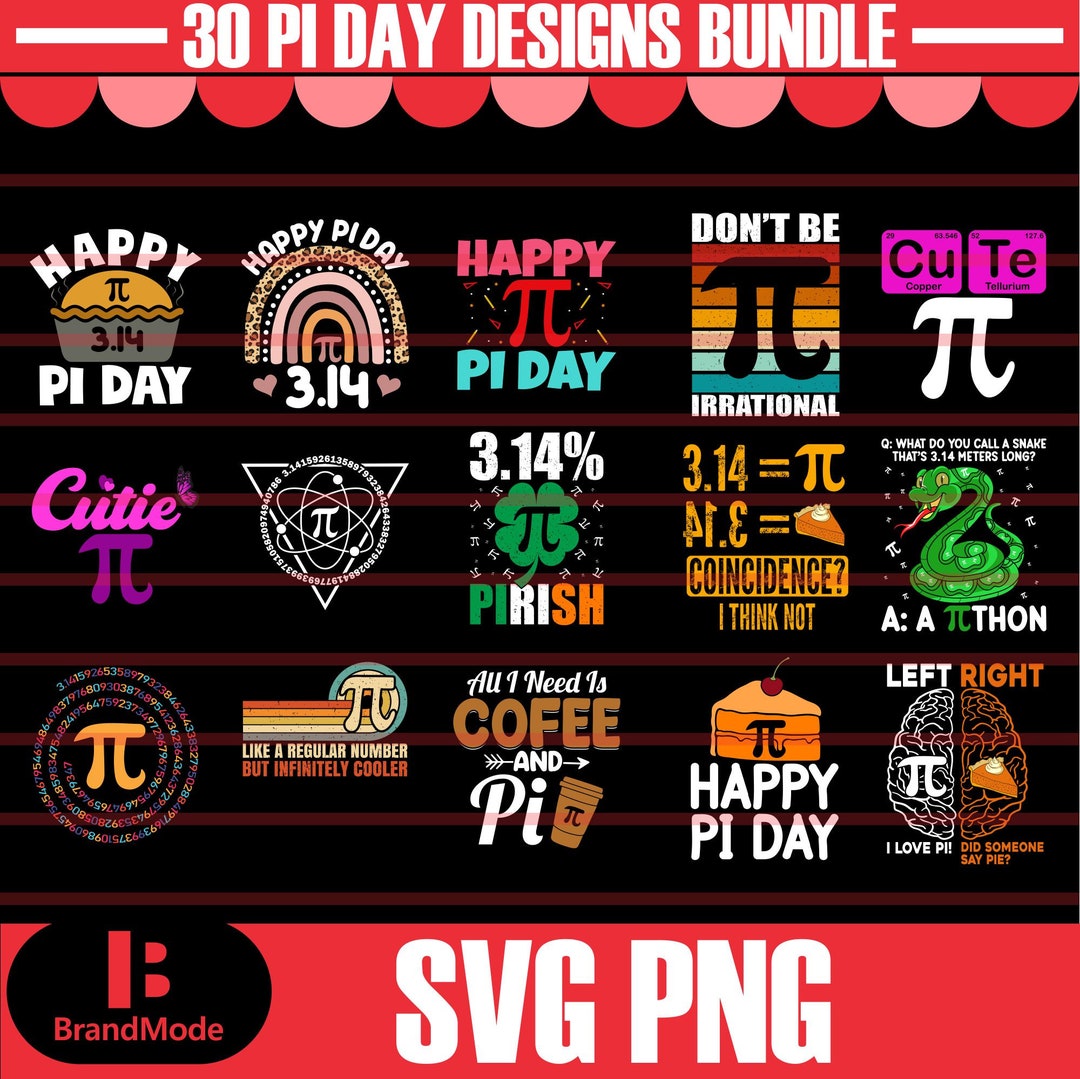 Happy Pi Day SVG Bundle, Pi Day Svg, Pi Day Png, Pi Day Shirt SVG, Math ...
