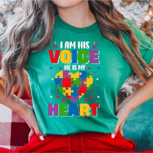 I Am His Voice He is My Heart Svg, Autism Quote Svg, Autism Svg, Autism ...