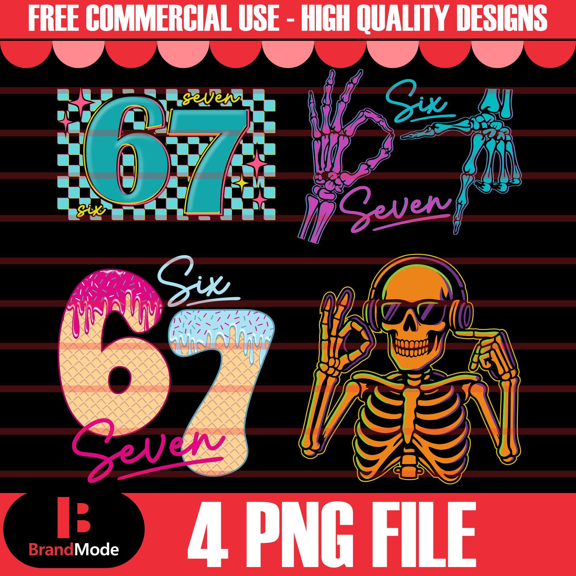 Six Seven 6 7 Meme PNG, Viral Tiktok Phrase Funny Saying PNG, Internet ...