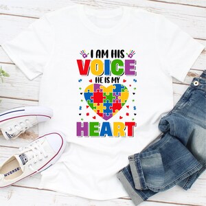 I Am His Voice He is My Heart Svg, Autism Quote Svg, Autism Svg, Autism ...