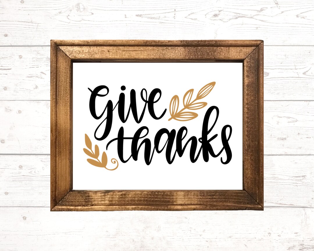 Give Thanks Thanksgiving Holiday Sign 8x10 Rustic Wood - Etsy