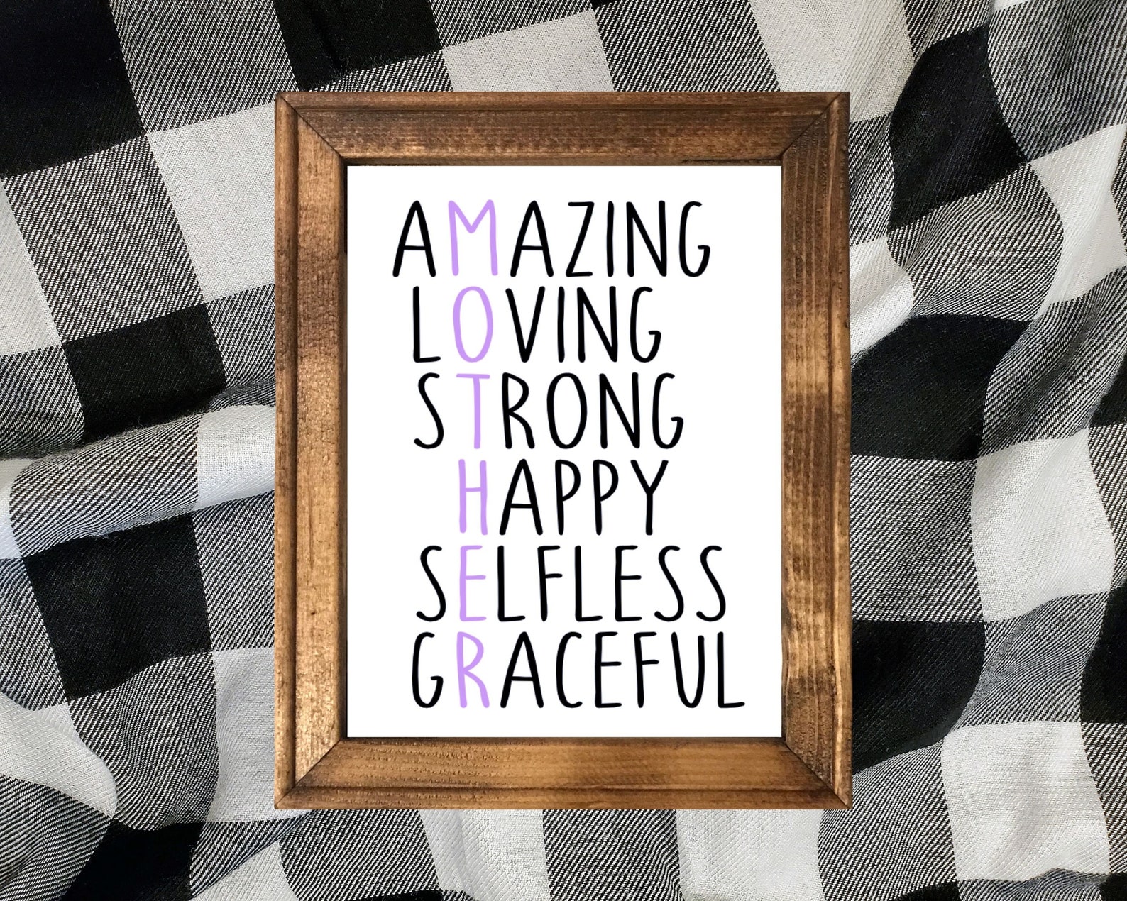 MOTHER Acronym Sign Amazing Loving Strong Happy Selfless | Etsy