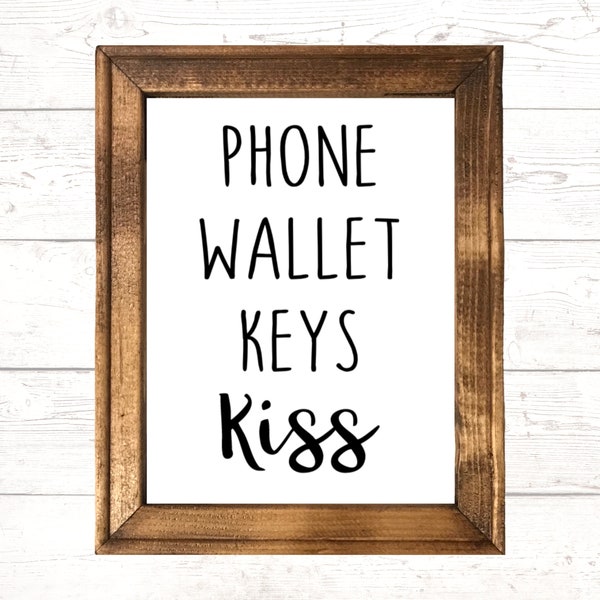 Keys Phone Wallet Sign - Etsy