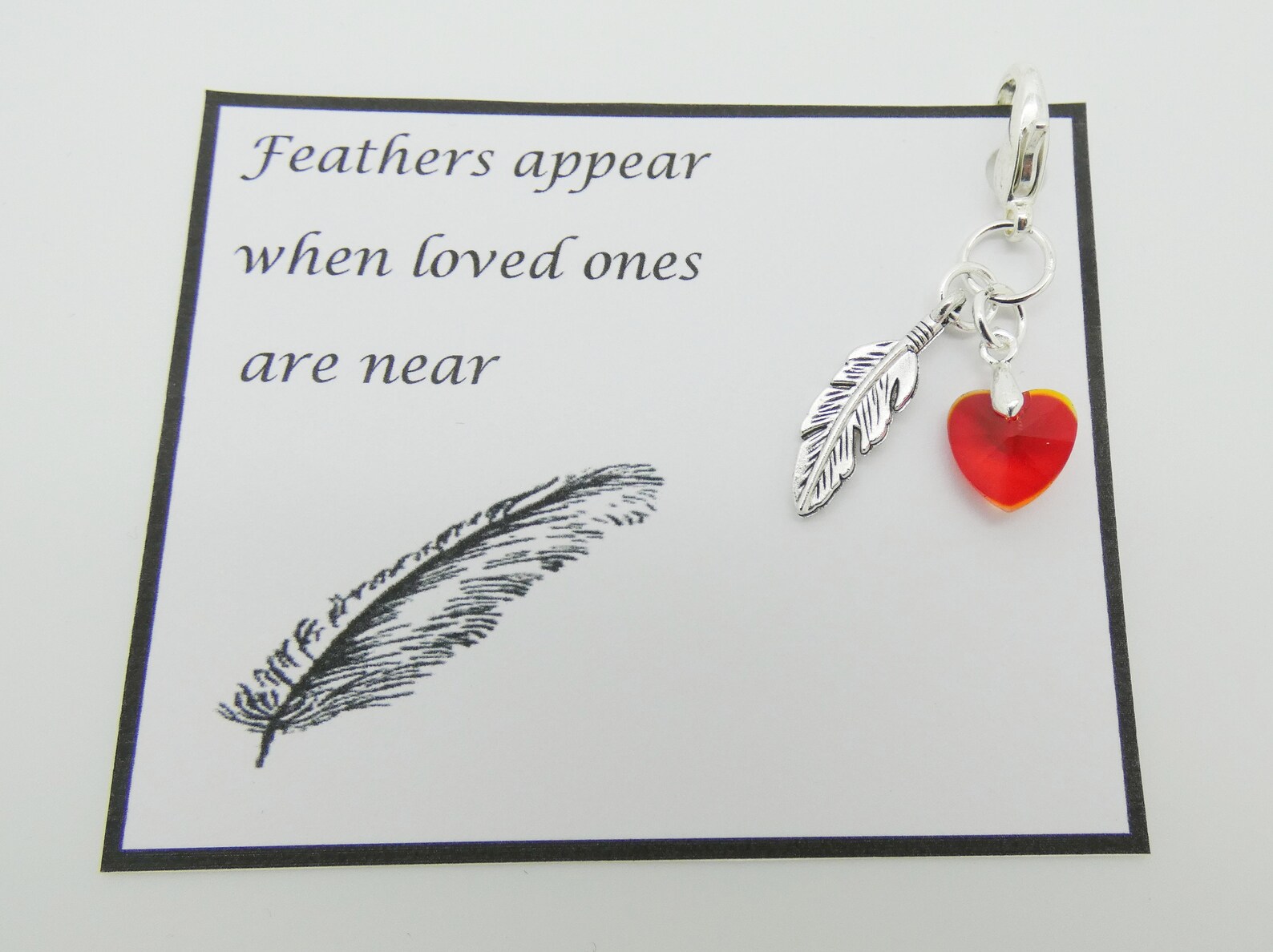 Feathers Appear When Loved Ones Are Near, Feathers Charm, Bereavement ...