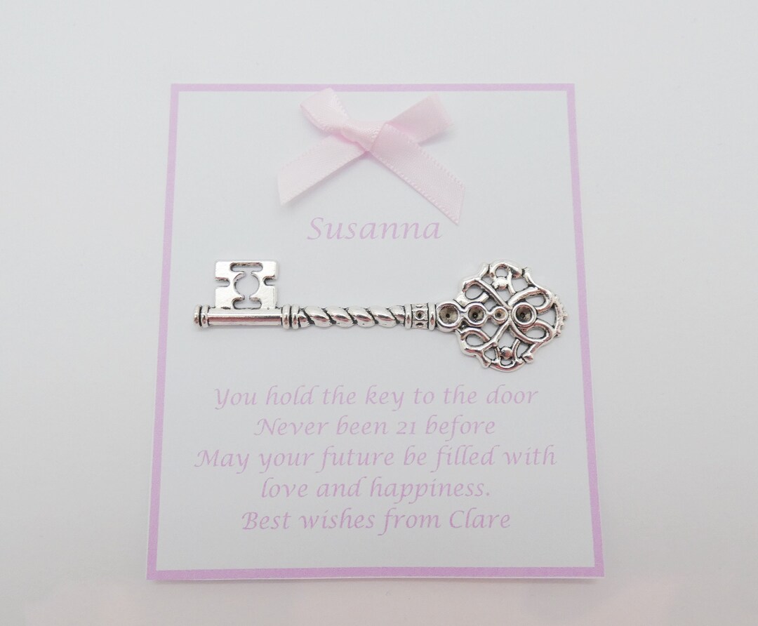 Key on Card for 21st. 21st Card With Key. Key to the Door Card. 21st ...
