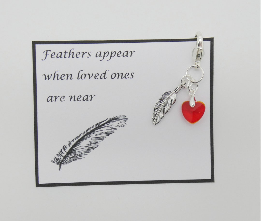 Feathers Appear When Loved Ones Are Near, Feathers Charm, Bereavement ...