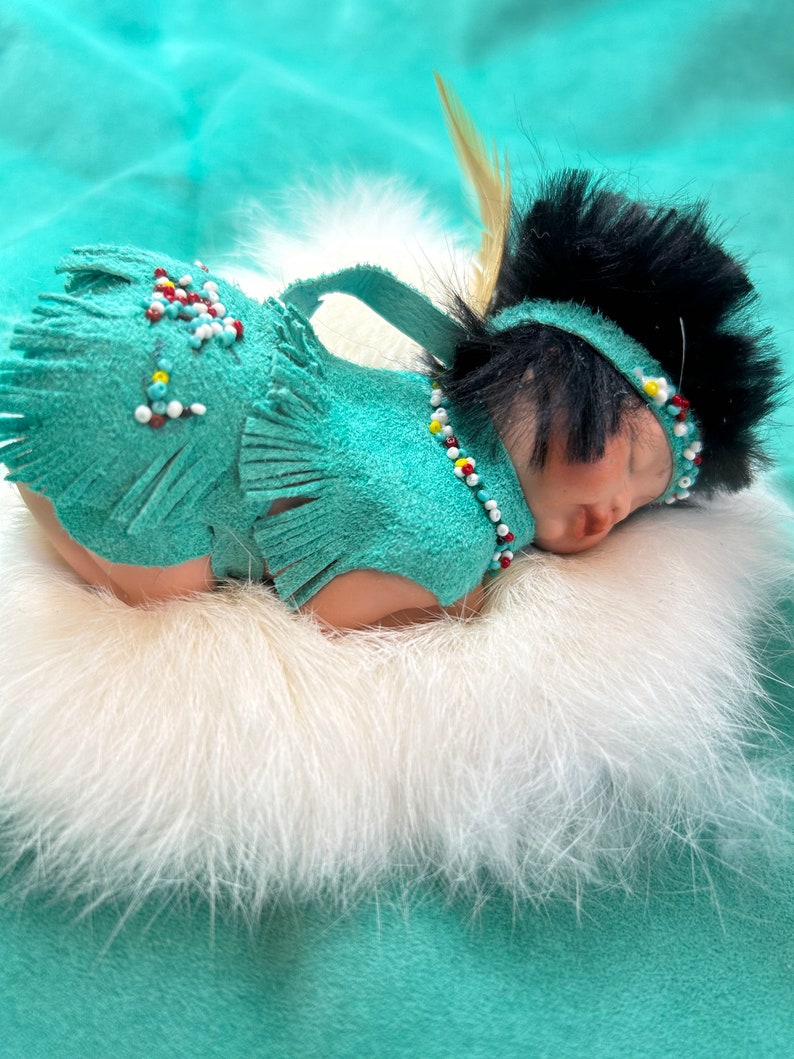 Tori Indian Baby on Fur Rug - Etsy