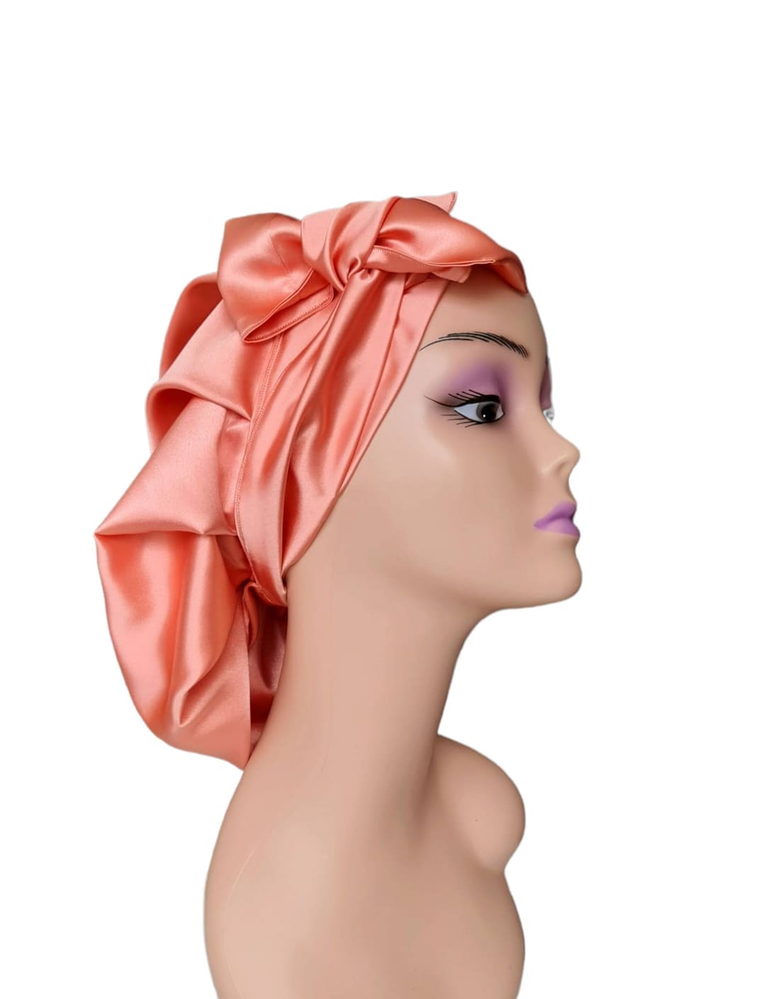 Adjustable Satin Sleep Bonnet, Satin Bonnet With Ties | Reversible ...