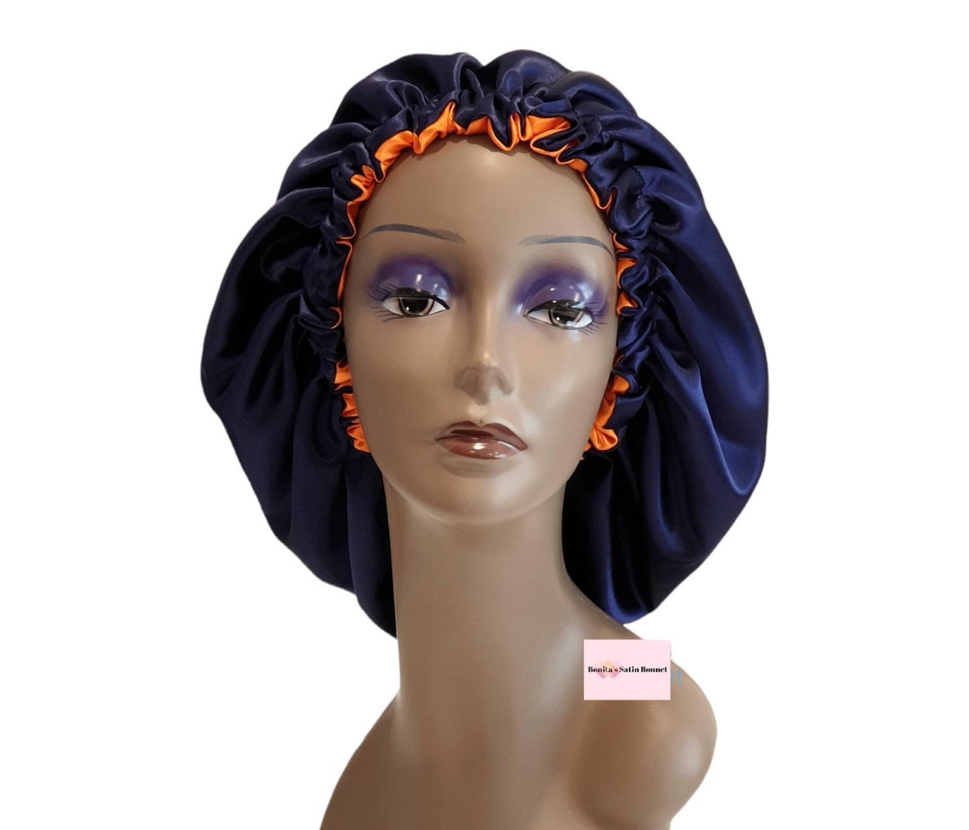 Bonnet en satin réversible| Bonnet de cheveux en satin| Bonnet de ...