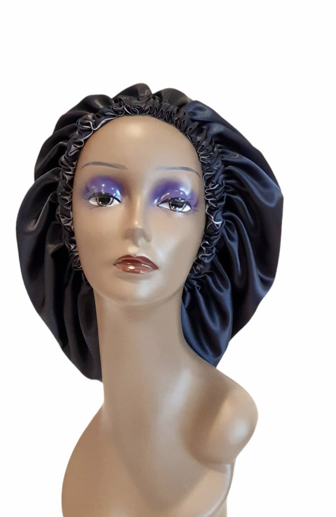 Satin Hair Bonnet, Reversible Satin Bonnet - Etsy